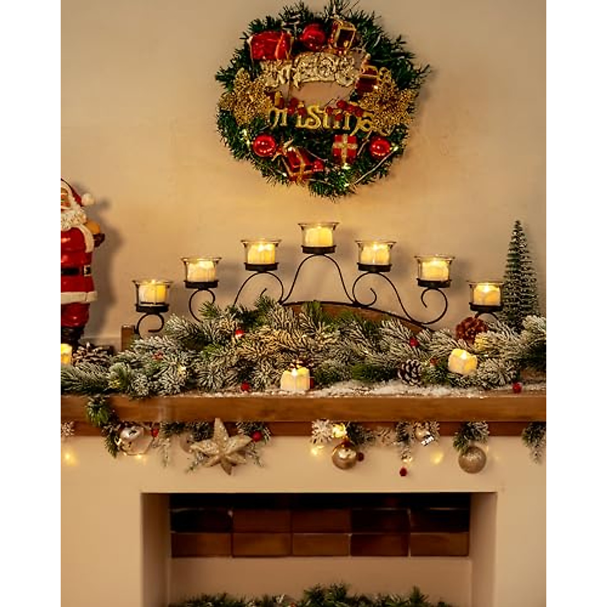 Homemory Timer Tea Lights, Flameless Flickering Battery Operated, Auto-On 6 Hours and Off 18 Hours Everyday, Batteries Included, Long-Lasting, Pack of 12