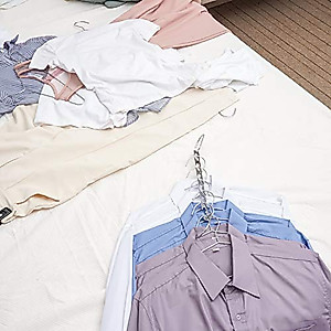 HOUSE DAY Magic Hangers Space Saving Hangers for Clothes Hangers Space Saving Wardrobe Clothing Hanger Organizer Closet Space Saver Hangers (12 Pack)