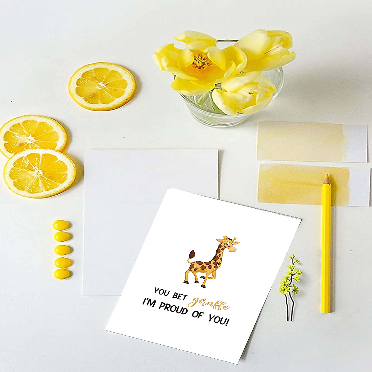Comting You Bet Giraffe I'm Proud of You Card, Animal Puns Congratulations Card for Him Her, New Job Card, Congrats Graduation Card