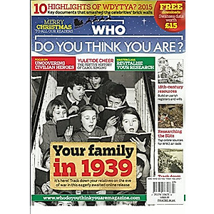 BBC WHO DO YOU THINK YOU ARE ? DECEMBER, 2015 (BRITAIN'S BEST SELLING FAMILY