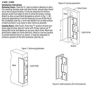 Prime-Line U 9482 Gold Anodized Latch Bolt Guard Plate (Single Pack)