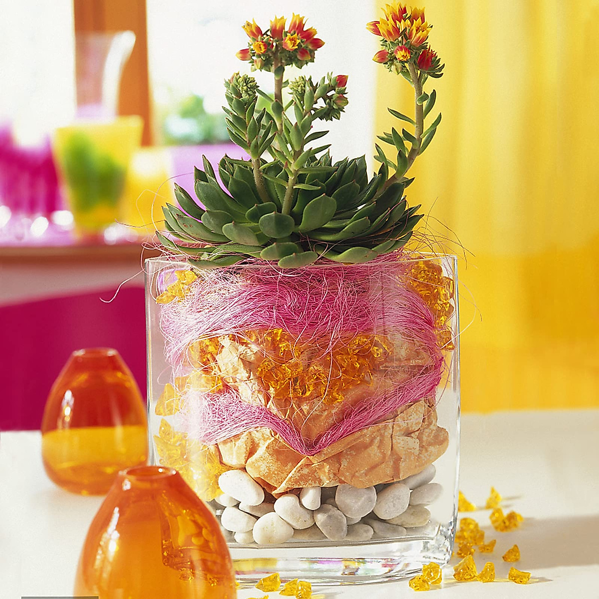 6 Pack Clear Glass Cylinder Vases, Table Flowers Vase Candle Holder for Home,Garden, Wedding Centerpiece Decorations and Formal Dinners (Width 4", Height 4")