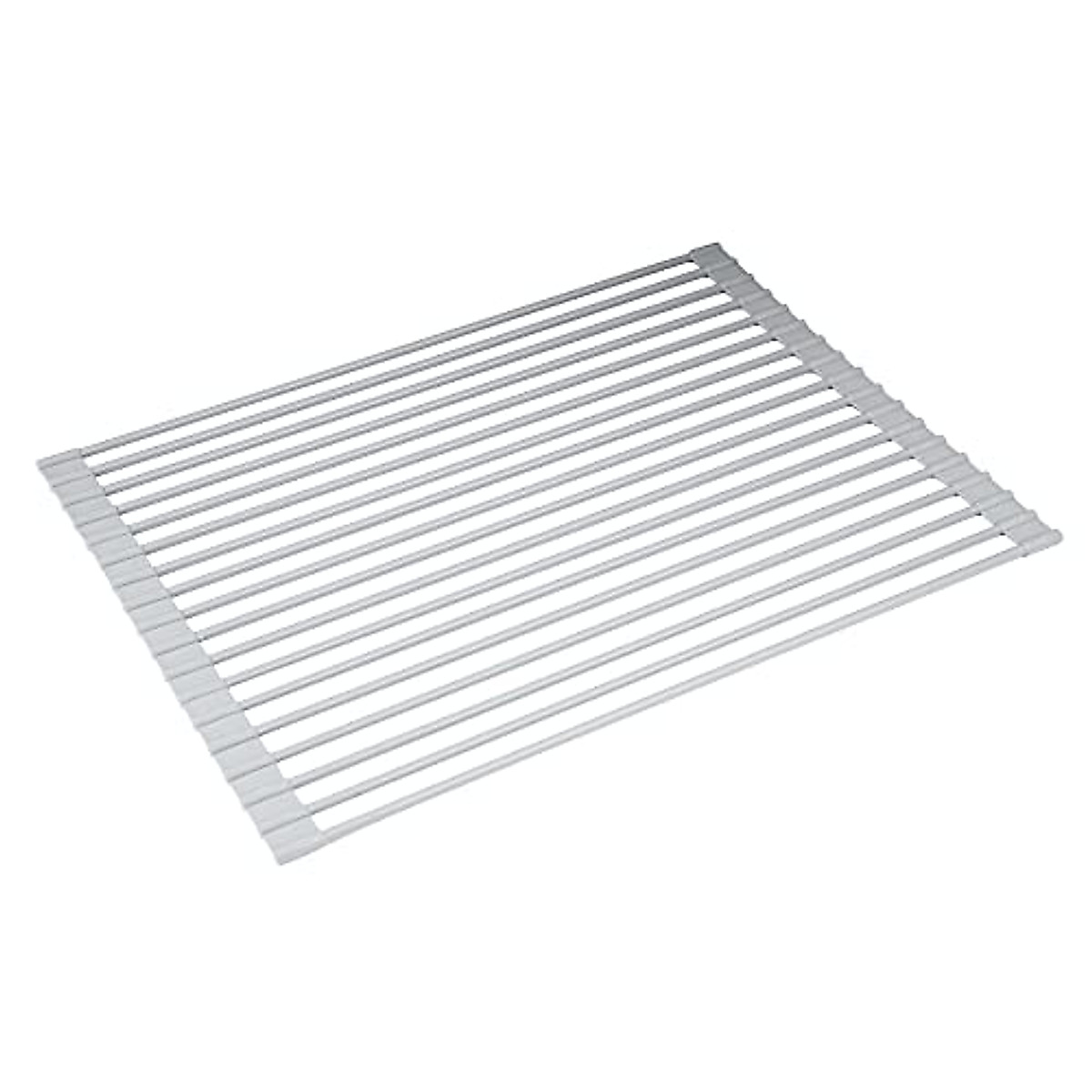 Goodful Roll Away Multipurpose Dish Drying Rack, Cooling Mat, Trivet, Easy Storage, Dishwasher Safe, Medium, Gray
