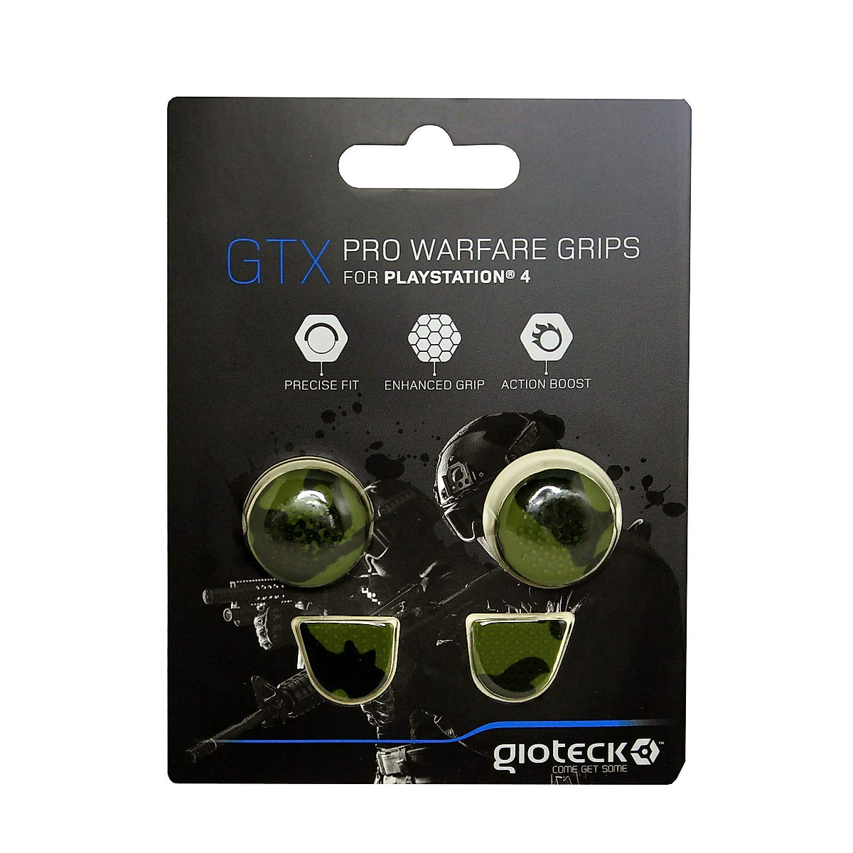 Gioteck Thumb Grips PS4 Joystick Protection Non-Slip PS4 Controller Protection Camo Green