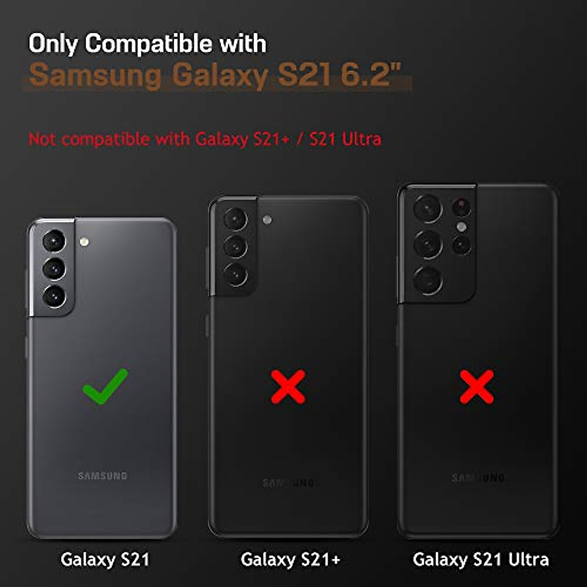 LOHASIC for Galaxy S21 Case 5G, Premium Leather Luxury PU Non-Slip Grip Rugged Bumper Shockproof Full Body Protective Cover Men Women Phone Cases for Samsung Galaxy S21 6.2 inch (2021) - Brown