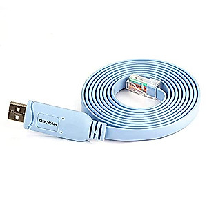 OIKWAN Console Cable,USB Console Cable, USB to RJ45 Console Cable with FTDI chip Compatible with Cisco, Huawei,HP,Arista,Opengear,Aruba，Juniper Routers/Switches for Laptops in Windows, Mac, Linux