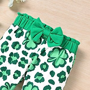 fioukiay 0-3 Months Baby Girls St. Patrick's Day Outfits Infant My 1st St. Patrick's Day Clothes (Green, 3 Months)