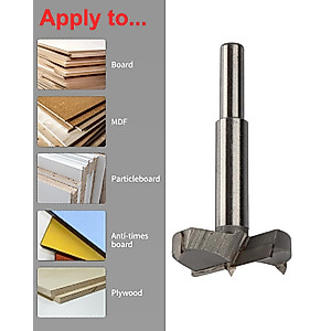 Rocaris 20Pcs Forstner Drill Bits, Tungsten Steel Woodworking Hole Saw Set, Wood Cutter Auger Opener Round Shank Drilling Cutting Tool (14mm-50mm)