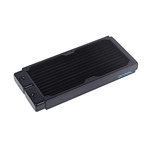 Alphacool NexXxos ST30 Full Copper 240mm Radiator V.2, 120mm x 2, Dual Fan, Black