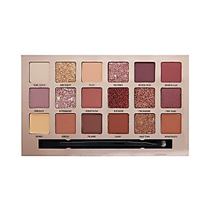 W7 Socialite Pressed Pigment Palette - 18 Pink Nude Colors - Flawless Long-Lasting Glam Makeup
