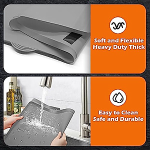 17" Griddle Mat Silicone for Blackstone, Magnetic Protective Cover Mats Blackstone Griddle Top Covers for Blackstone Protector Outdoor-Grey