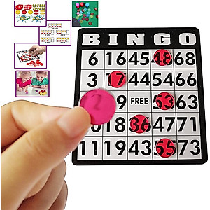 Dacefloy Magnetic Wand and 100 Bingo Chips Educational Learning STEM Kit Magnet Tool for Science Experiment,Classroom Game, Sensory Bins
