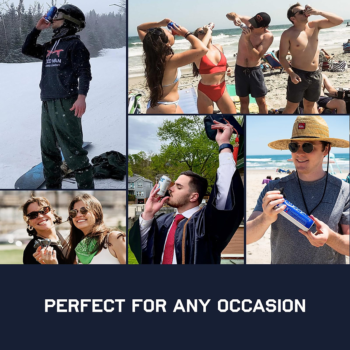 The Krak'in 2.0 (3-Pack) - Innovative Shotgun Tool with Built-in Funnel - Great for Tailgate, Golf Course, Beach, Grad, Bachelorette Party, College House Party, Spring Break, Snowboarding, etc.