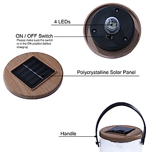 ABCCANOPY Hanging Solar Mason jar Lights Outdoor Waterproof Decorative LED Solar Lights for Patio Yard Garden Christmas Party, 2-Pack (Warm White)