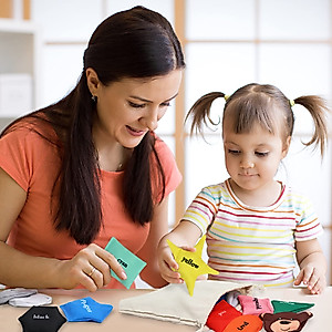 OleOletOy Educational Shapes Sensory Bean Bags for Kids Classroom, 12 Pack Preschool Learning Activities Toys to Learn Shapes and Colors for Toddlers, Tossing and Fun Travel Game for Boys and Girls