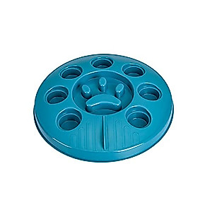 FUUIE Bowls for Food and Water Household Plastic Pet Bowl, Suitable for Cats and Dogs, Slow Food Design, Smooth and Burr-Free (Color : Blue)