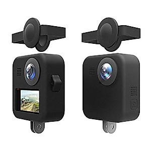 Camera Silicone Cover, Soft Silicone Lens Cover Housing, Silicon Lens Cap Protective Cover Case Replacement Accessories with Adjustable Lanyard, for Max Camera Body