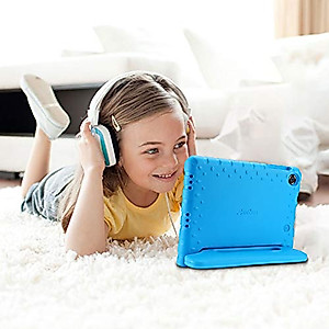 ProCase Kids Case for Alcatel Joy Tab 2 8 inch 2020(Model: 9032Z), Alcatel Joy Tab 2 Case, Shockproof Kids Friendly Convertible Handle Stand Case for Metrobyt-Mobile Alcatel Joy Tab 2 Tablet -Blue