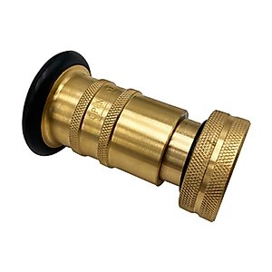 SAFBY Fire Hose Nozzle Brass Fire Equipment Spray Jet Fog (1" NPT/NPSH)