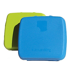 Tupperware Sandwich Keepers Set of 2 Lime Green and Blue