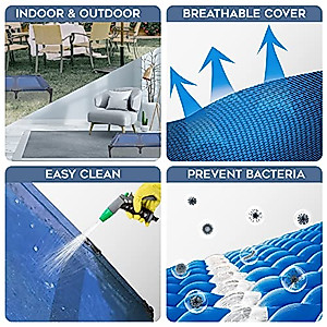 SUDDUS Elevated Dog Bed Replacement Cover, Raised Dog Bed Chew Proof Easy to Clean, Breathable Elevated Pet Bed is Suitable for Indoor and Outdoor Use. Dog Cot are Not Included (XL/ Blue)