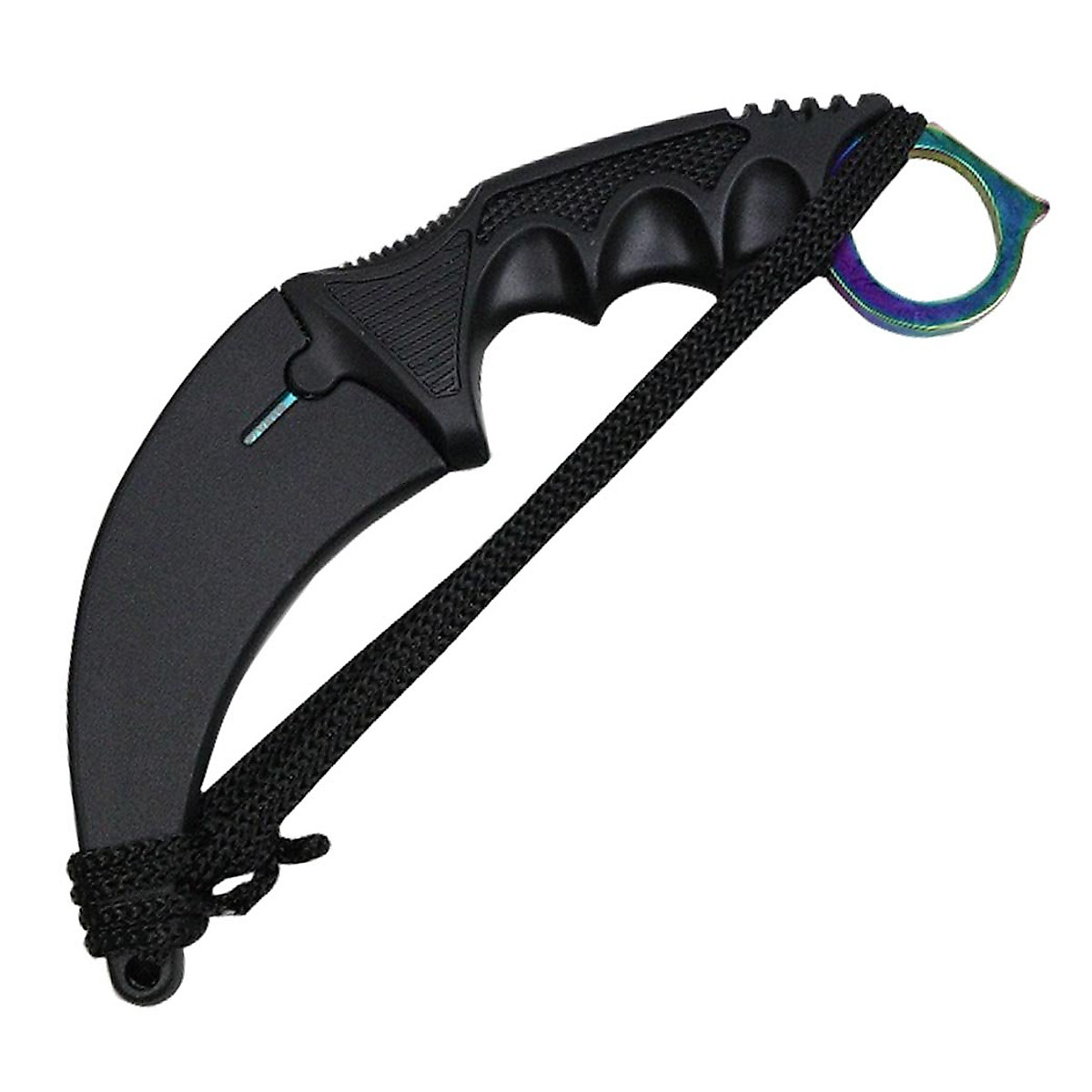 7.5" Hunt-Down Karambit Multi Color Blade Hunting Knife with Sheath and Clip