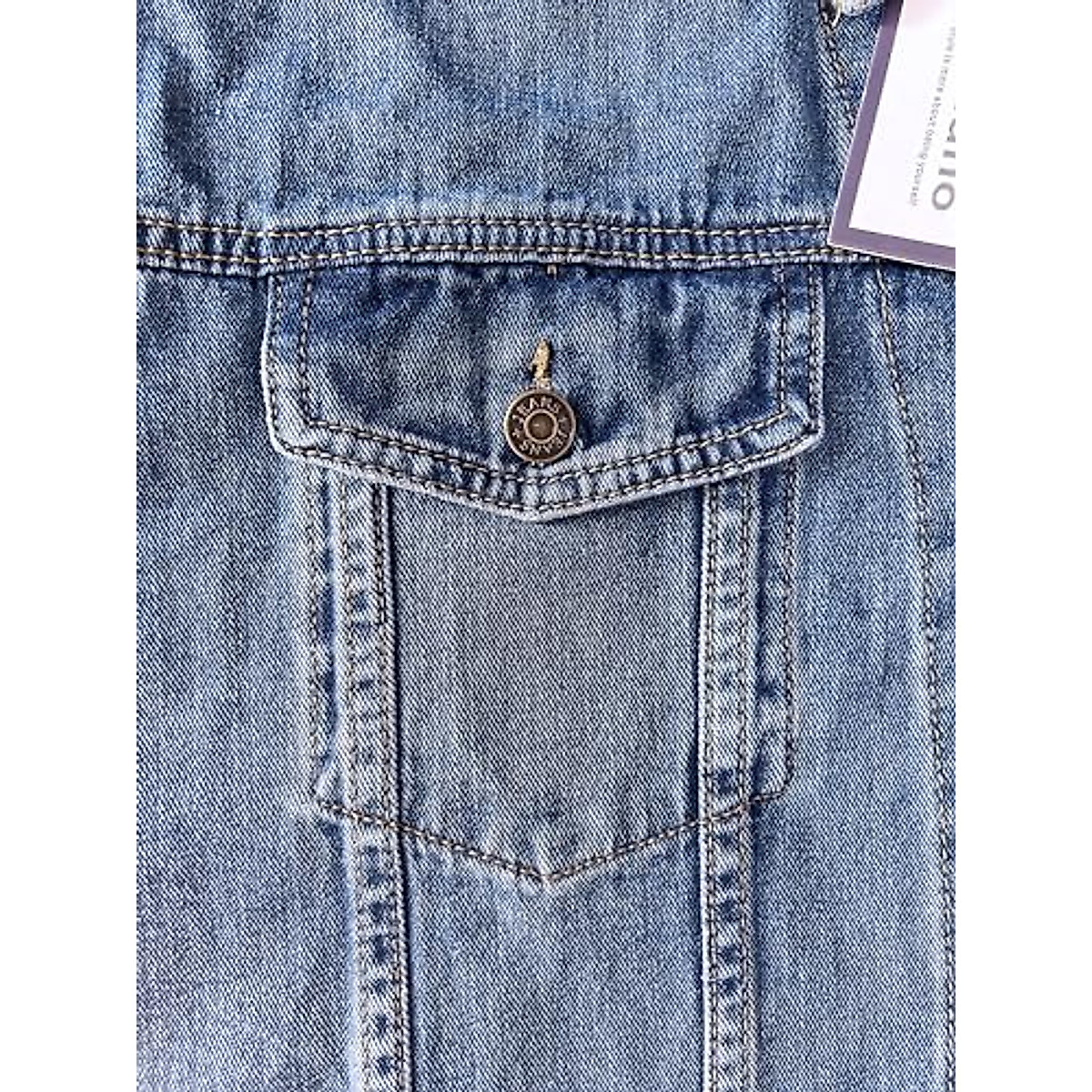 Jofemuho Womens Classic Long Jean Jacket Plus Size Loose Long Sleeve Button Down Denim Jacket Trench Coat Blue 3XL