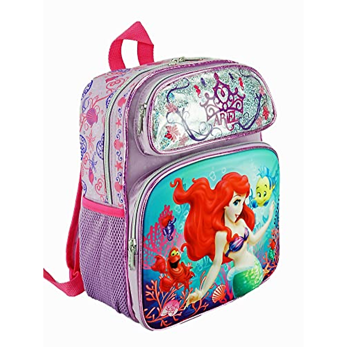 Ruz The Little Mermaid Ariel Medium 3-D EVA Molded 12 Inch Backpack