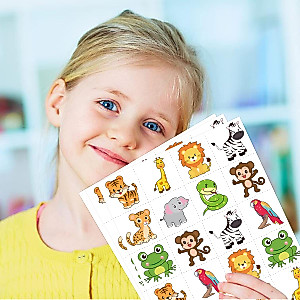 Animal Tattoos for Kids Safari Jungle Temporary Tattoo for Animals Birthday Party Favors Goodie Bag Stuffers 60Pcs