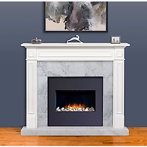 Pearl Mantels 525-48 Mike Fireplace Mantel Surround MDF, 48-Inch, White 48 Inch