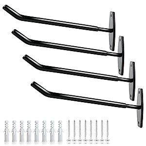 MHHO-WG 4PACK Tire Rack Wall Mount,10 Inch Large Garage Hooks Heavy Duty Storage, Ladder Hooks for Hanging,Tire Rack Wall Mount，Garage Organizer