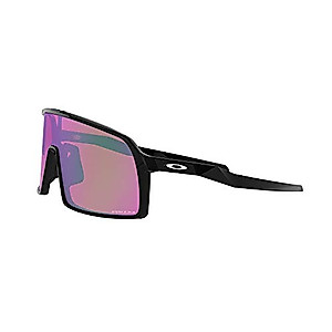 Oakley Men's OO9406 Sutro Rectangular Sunglasses, Polished Black/Prizm Snow Jade Iridium, 37 mm