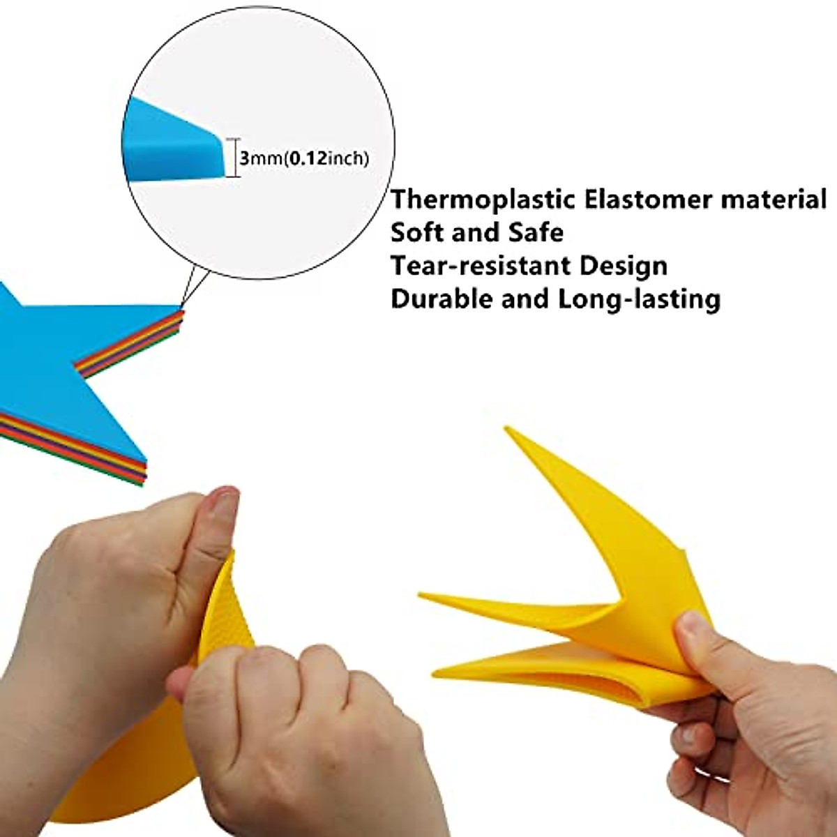 Eco Walker Flat Spot Marker Waterproof Directional Floor Arrow Temporary Direction Sign Anti-Slip Arrow Sign for Floor Carpet Indoor Outdoor Application (Star)