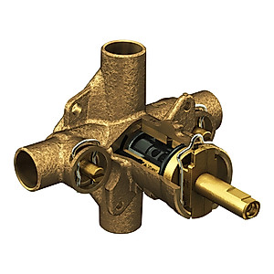 Moen Commercial PosiTemp Pressure Balancing Shower Valve with Stops 1/2-Inch Sweat CC Connections and 1/4 Turn Stops, 8371HD