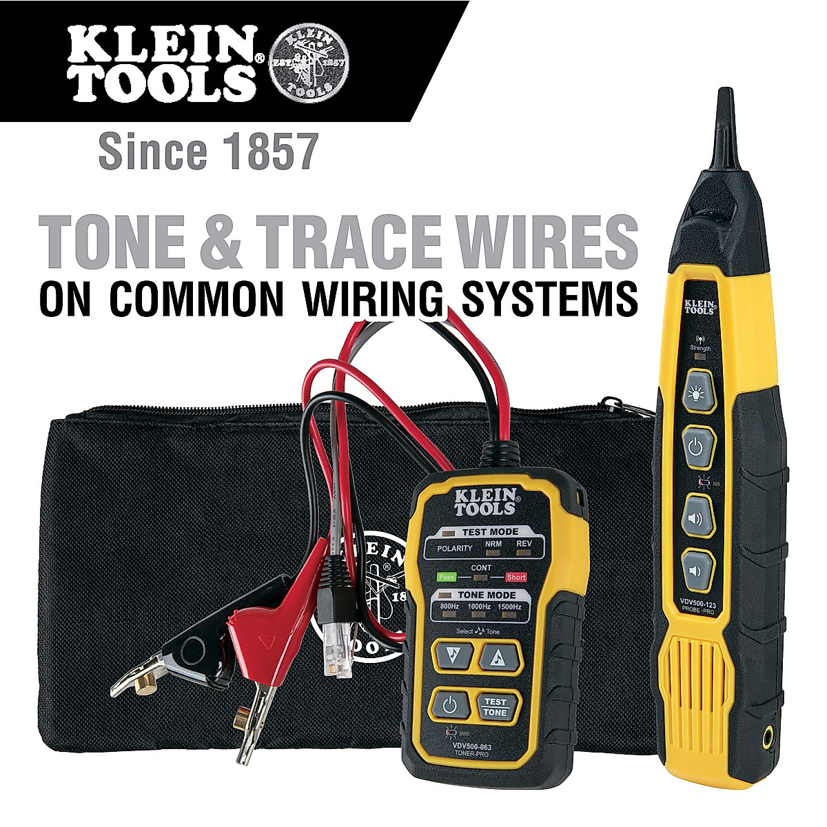 Klein Tools VDV501-851 Cable Tester Kit & Klein Tools VDV500-820 Cable Tracer with Probe Tone Pro Kit for Telephone, Internet, Video, Data and Communications Cables