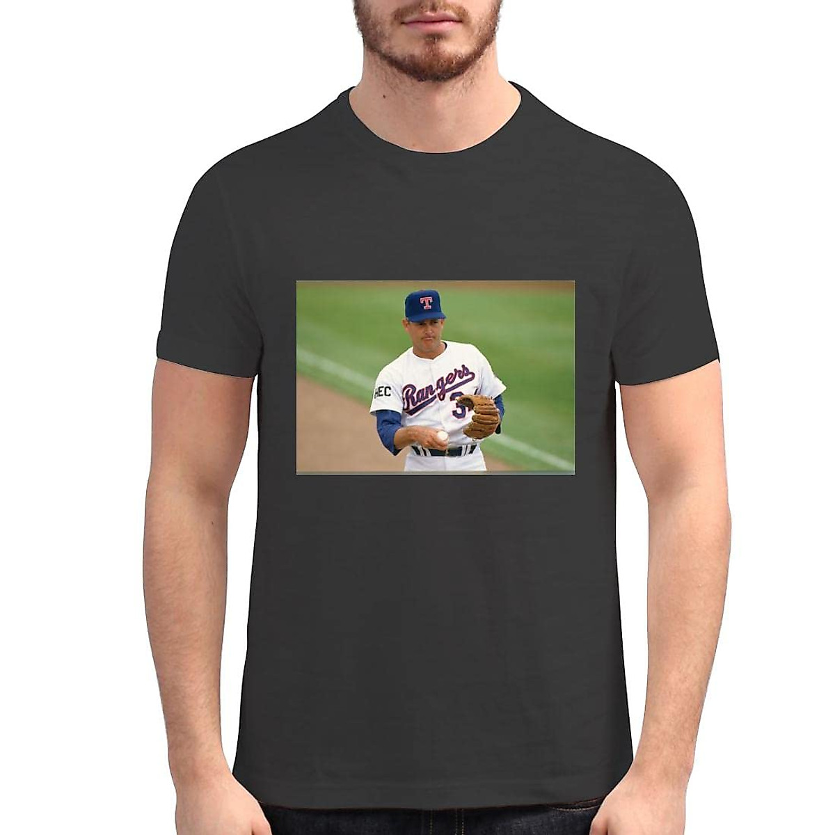 Harding Industries Nolan Ryan - Men's Soft Graphic T-Shirt HAI #G564455, Black, X-Large