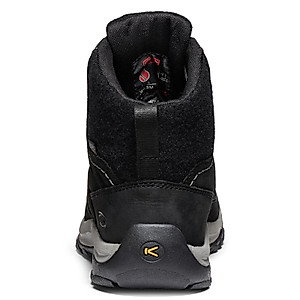 KEEN Women's Kaci 3 Winter Mid Height Waterproof Insulated Snow Boots, Black/Steel Grey, 10