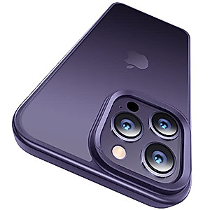 CASEKOO [SGS Tested] Newly Matte Purple Designed for iPhone 14 Pro Case [10FT Mil-Grade Protection] Anti-Fingerprints & Anti-Scratch Durable Translucent Back Anti-Slip Frame, Purple