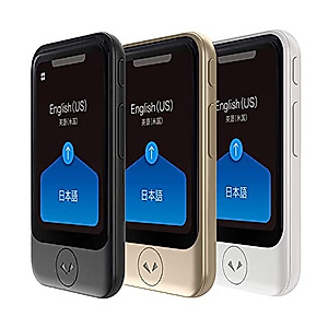 Pocketalk Model S Real Time Two-Way 82 Language Voice Translator with 2 Year Built-in Data and Text-to-Translate Camera & HIPAA Compliant/Black