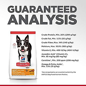 Hill's Science Diet Dry Dog Food, Adult, Light for Healthy Weight & Weight Management, Small Bites, Chicken Meal & Barley Recipe, 5 lb. Bag