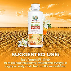 MaryRuth Organics Vitamin C Liquid Liposomal for Women & Men | 500mg Vitamin C Liquid | Sugar Free | Vitamin for Immune Support & Overall Health | Vegan | Non-GMO | Gluten Free | 7.6 Fl Oz