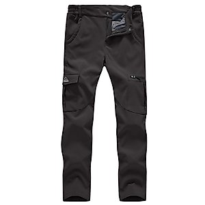 Gopune Women's Waterproof Windproof Outdoor Hiking Snow Ski Insulated Pants (Black,S)