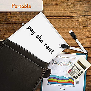 Small Dry Erase Board Whiteboard – Desktop Portable Mini White Board Desk Easel 10"x 10", 360 Degree Reversible to Do List Notepad for Office, Home, School. …