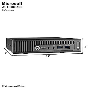 HP ProDesk 400 G2 Mini Desktop PC, Intel Quad Core i5-6500T up to 3.1GHz, 16G DDR4, 512G SSD, WiFi, BT 4.0, Windows 10 Pro 64 Bit-Multi-Language Supports English/Spanish/French(Renewed)
