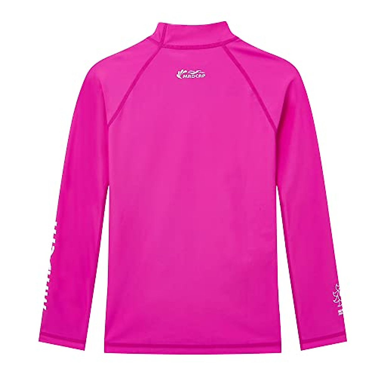 MADCAP Girls Rash Guard Long Sleeve Swimwear Swim Surf Shirt Top UV Sun Protection for Toddler and Teen Girls 4-16 Years Old (Dark Pink, X-Large / 16)