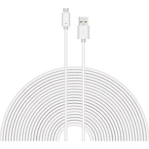 LUOYEE 42.5FT Power Extension Cable Compatible with WyzeCam, Wyze Cam Pan,Blink Mini/Blink XT Cam,USB to Micro USB and Quick Charge Power for Home Security Camera