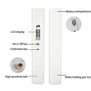 PH Meter, Sensitive Water PH Tester ABS High Accuracy Lightweight for Aquaculture
