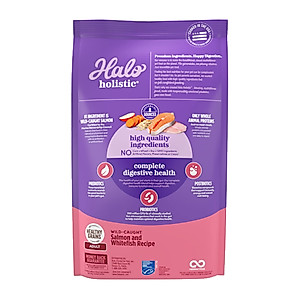 Halo Purely for Pets Holistic Adult Dog Healthy Grains Wild-Caught Salmon & Whitefish Recipe 3.5 lb