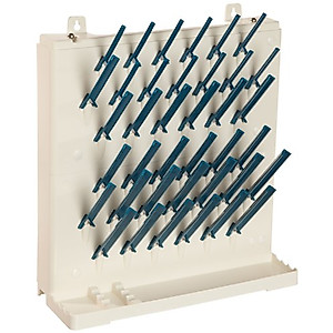 SP Bel-Art Lab-Aire II Single-Sided Non-Electric Wallmount Glassware Dryer; 2 Tier, 14.75 x 5 x 16.4 in. (F18933-0014)