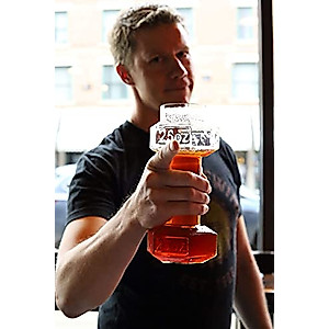 Gemsho Glass Set of 2, Dumbbell Beer Glasses | Funny Beer Mug | Beer Mugs For Men | Funny Beer Glasses | Beer Glasses Funny | Cool Beer Glasses | Giant Beer Glass